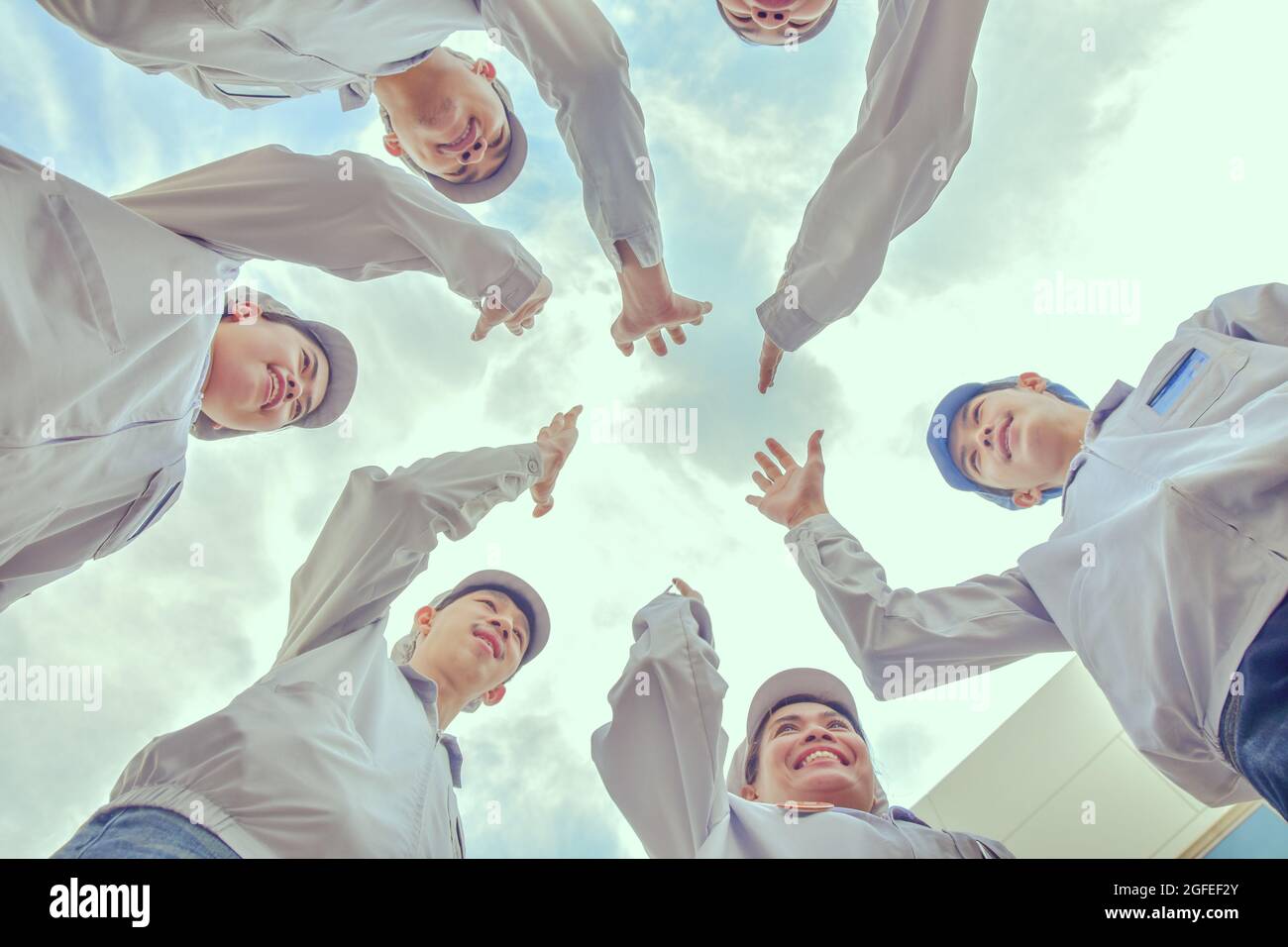 Group people teamwork union hand community Stock Photo - Alamy