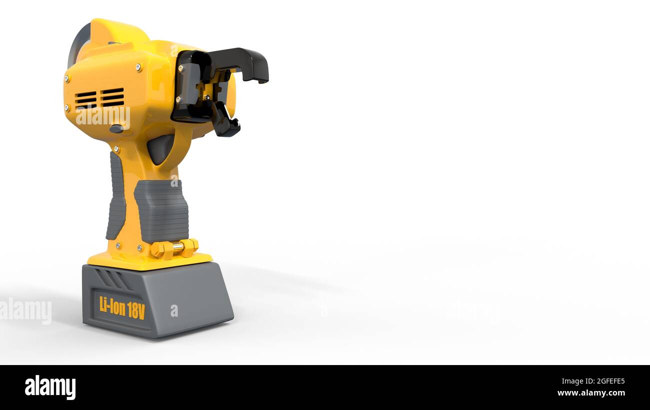 electric reinforcing bar wire tier tool. isolated digital industrial 3D ...