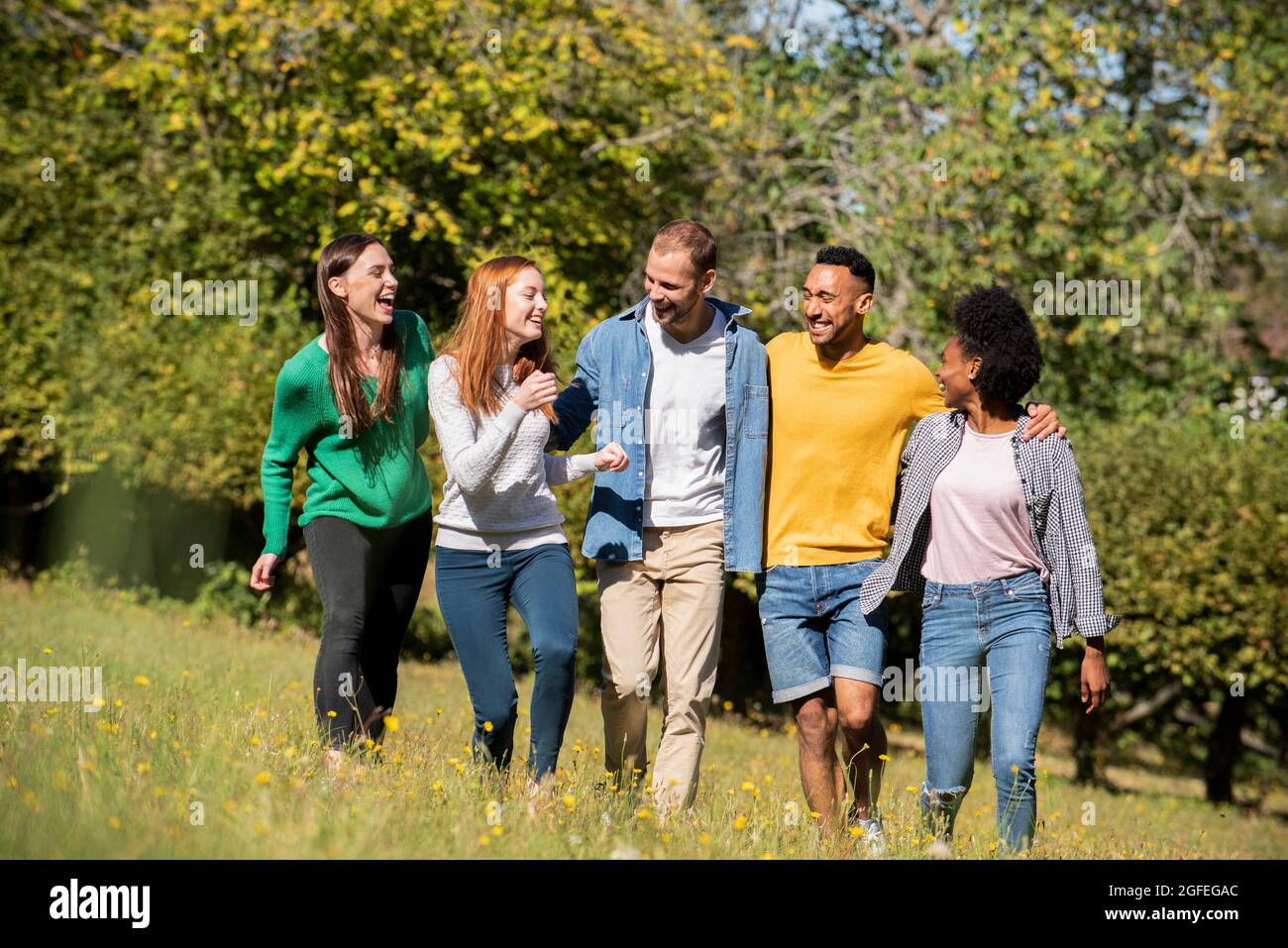 Walking through meadow hi-res stock photography and images - Alamy