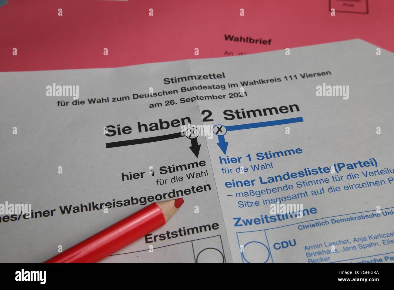 Ballot pencil hi-res stock photography and images - Alamy