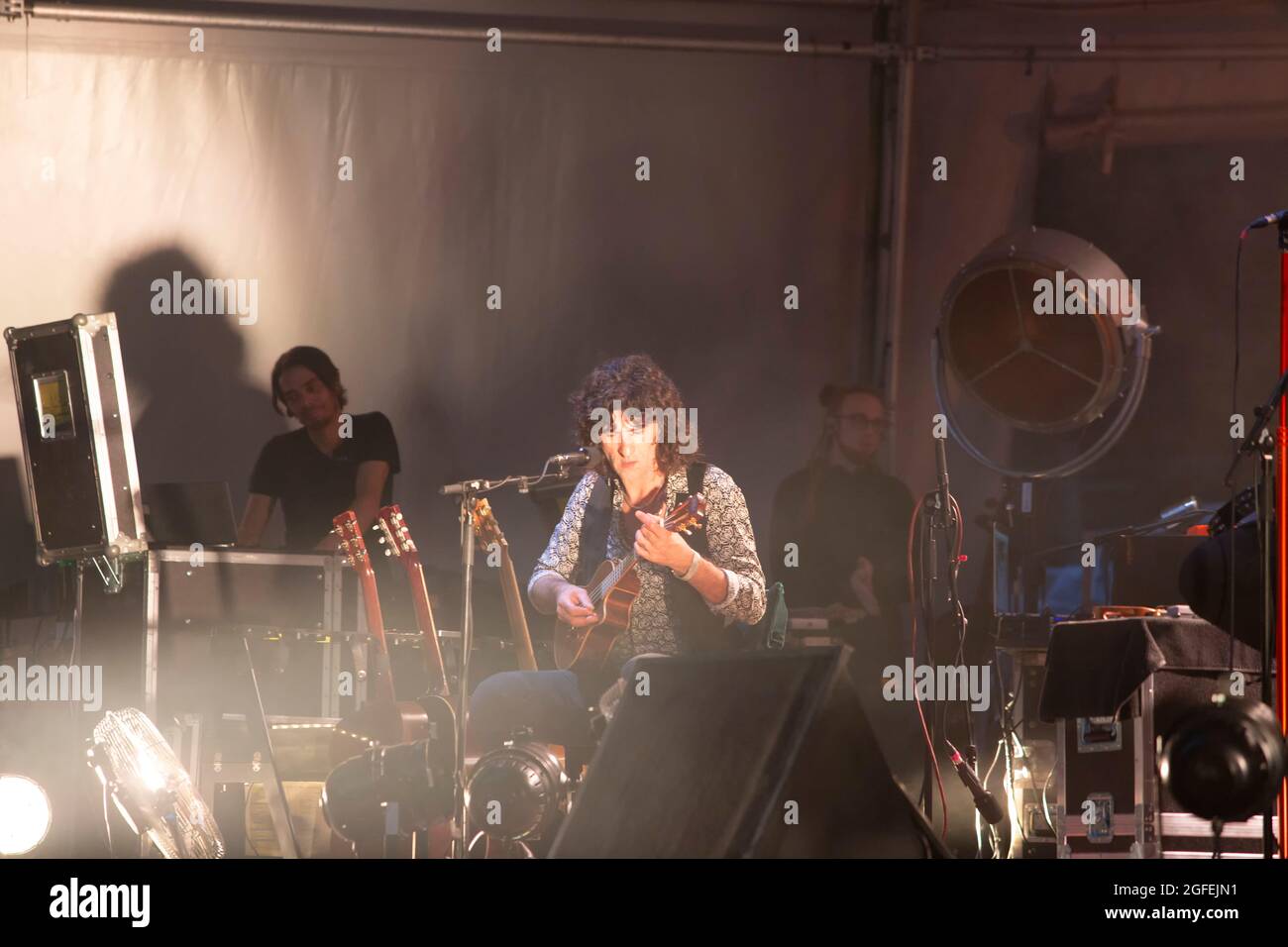 JULY 16, 2021 - GENOA, ITALY: Italian rock band Negrita plays live in ...