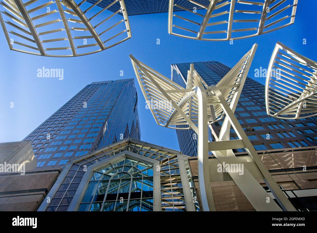 Trees Sculptures Downtown Calgary Alberta Stock Photo - Alamy