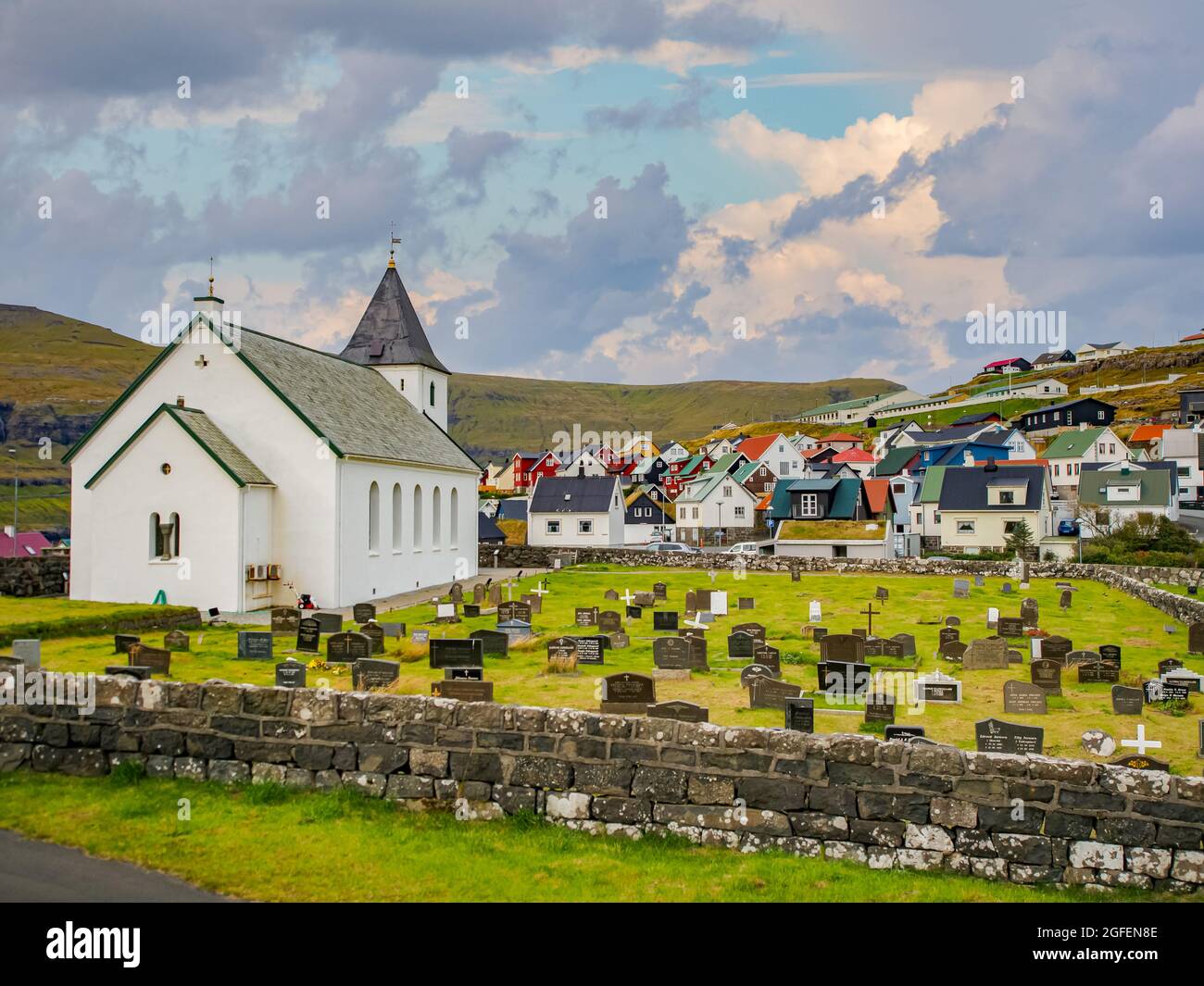 Eiði, Ejde, (Oat), Faroe Islands - Sep, 2020: Small church (Eiðis ...