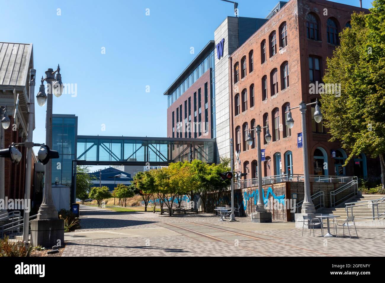 Tacoma, WA USA - circa August 2021: View of the large city campus at ...