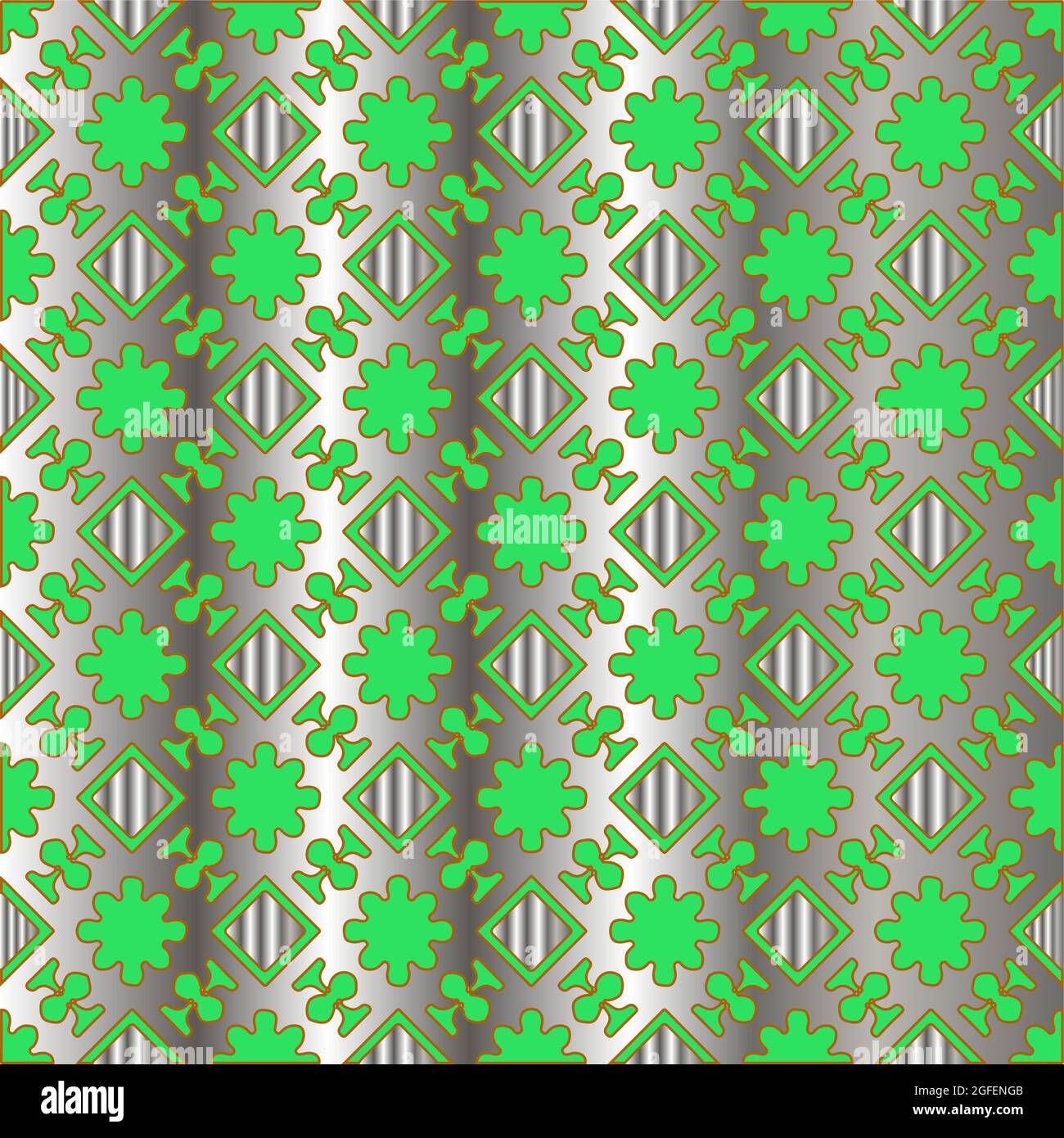 metal pattern on a green background. pattern for fabric, wallpaper ...