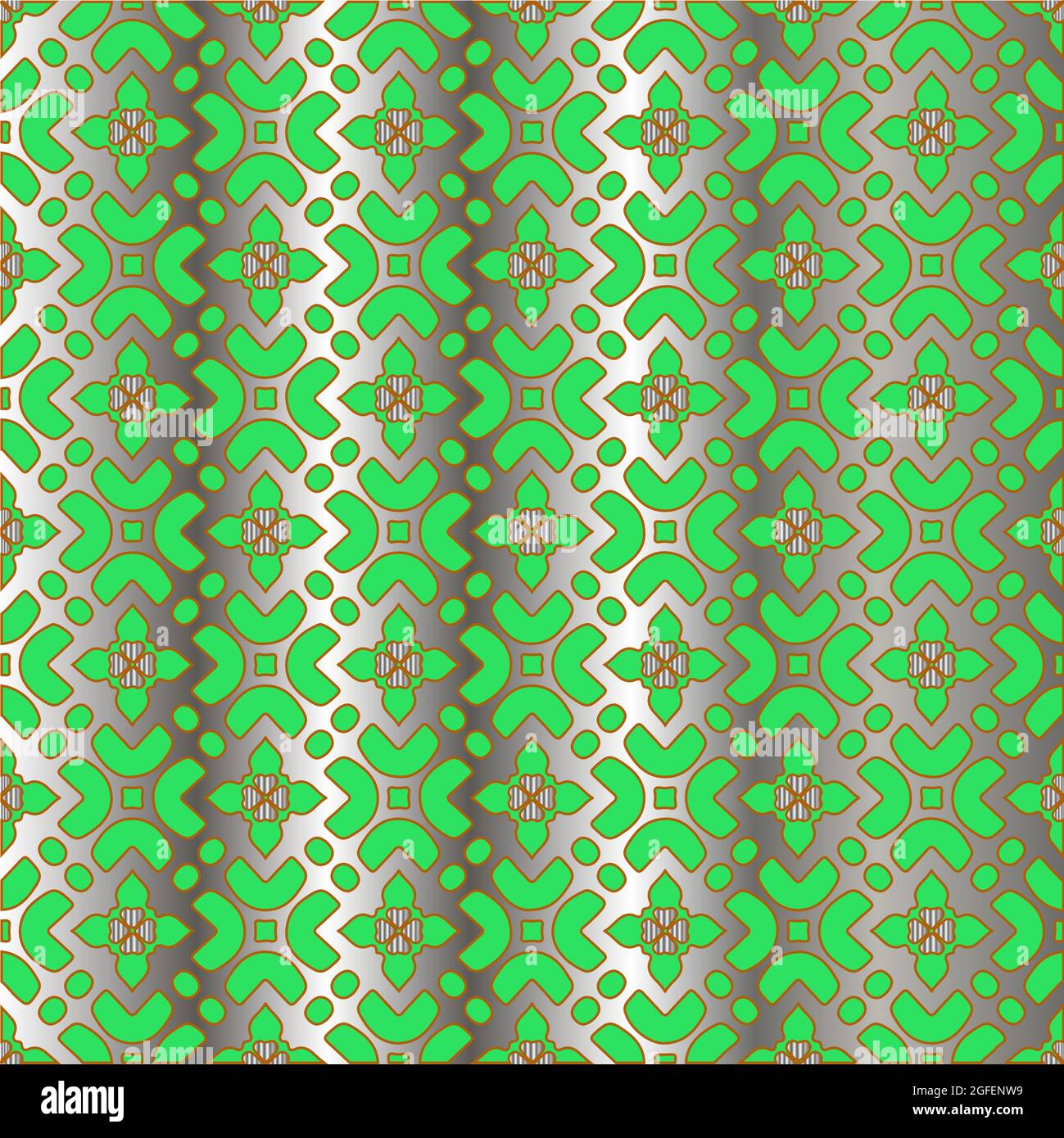 metal pattern on a green background. pattern for fabric, wallpaper ...