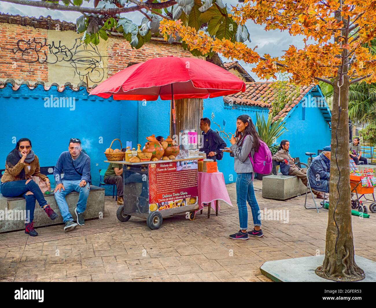 Bogota, Colombia - November 2019: People and their small businesses on ...