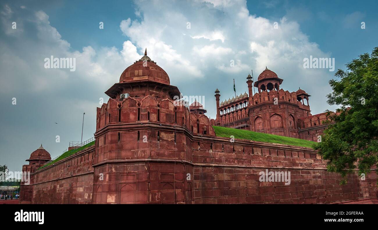 The Red fort monument in New Delhi, India, its UNESCO World Heritage ...