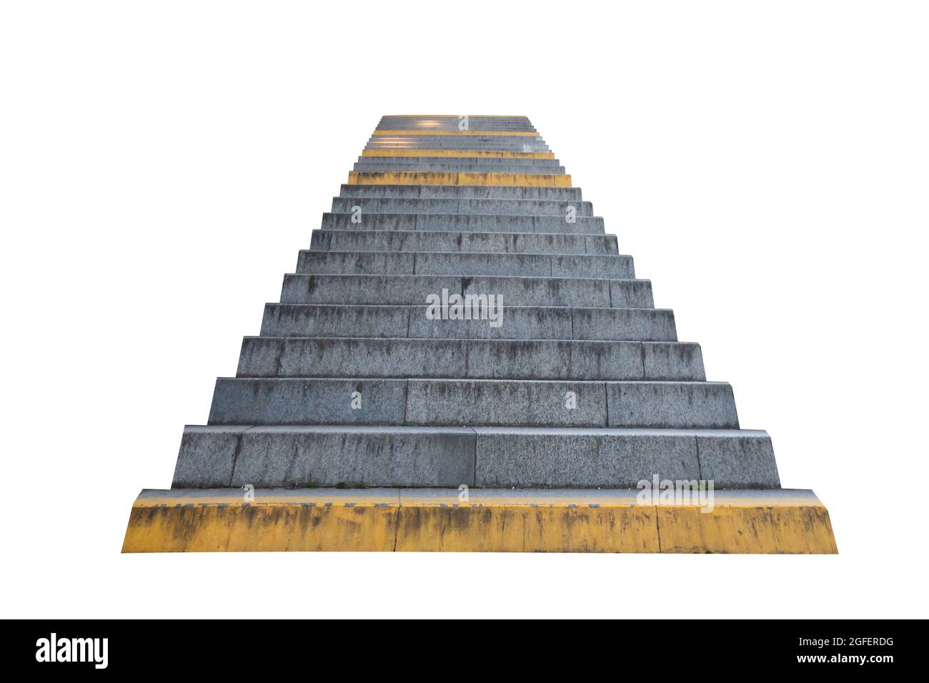 steps leading upwards isolated on white background Stock Photo - Alamy