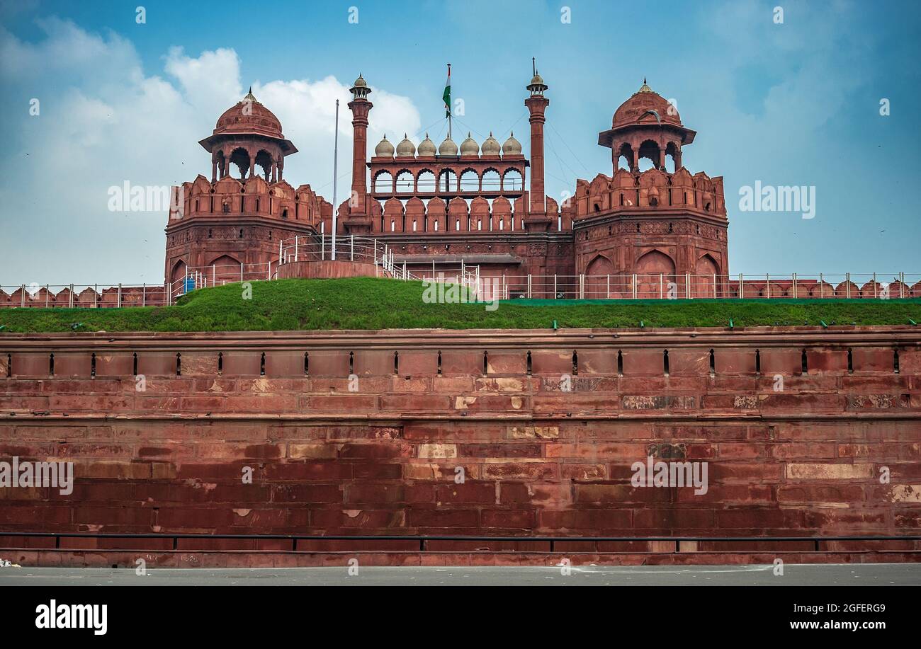 The Red fort monument in New Delhi, India, its UNESCO World Heritage ...