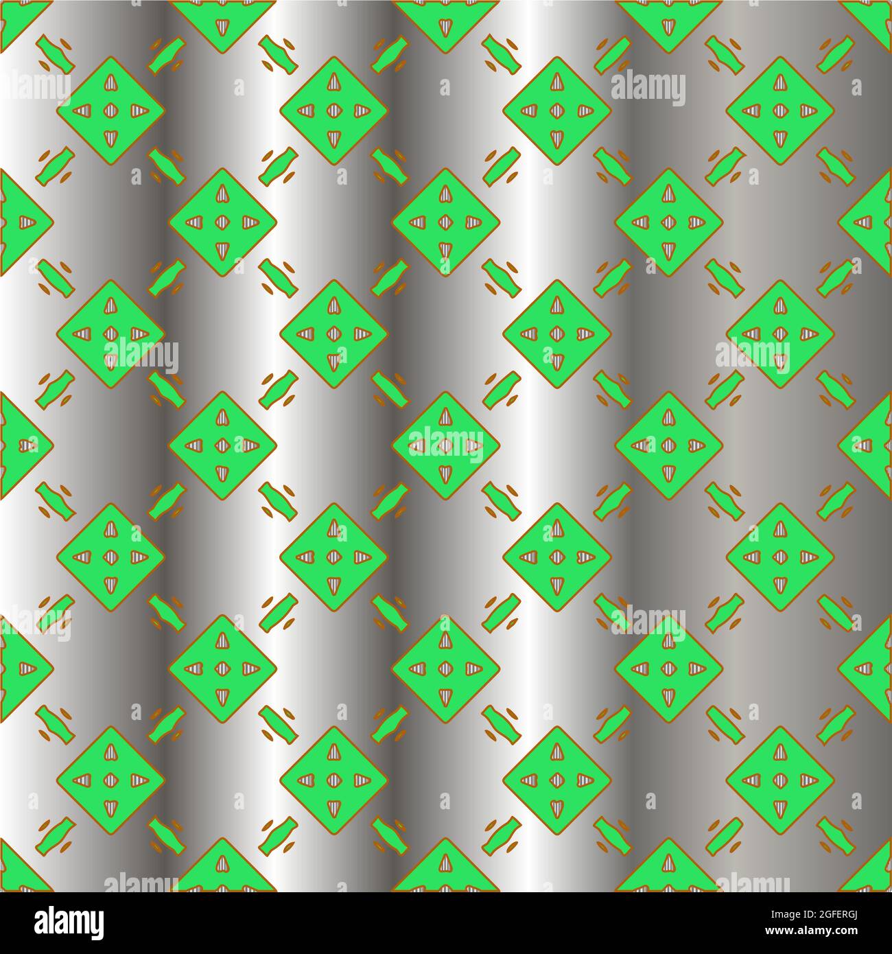 metal pattern on a green background. pattern for fabric, wallpaper ...
