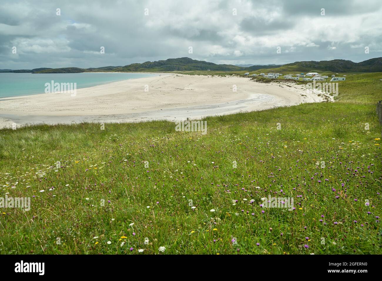Reef beach (Traigh na Beirigh) on the west side of the Isle of Lewis ...
