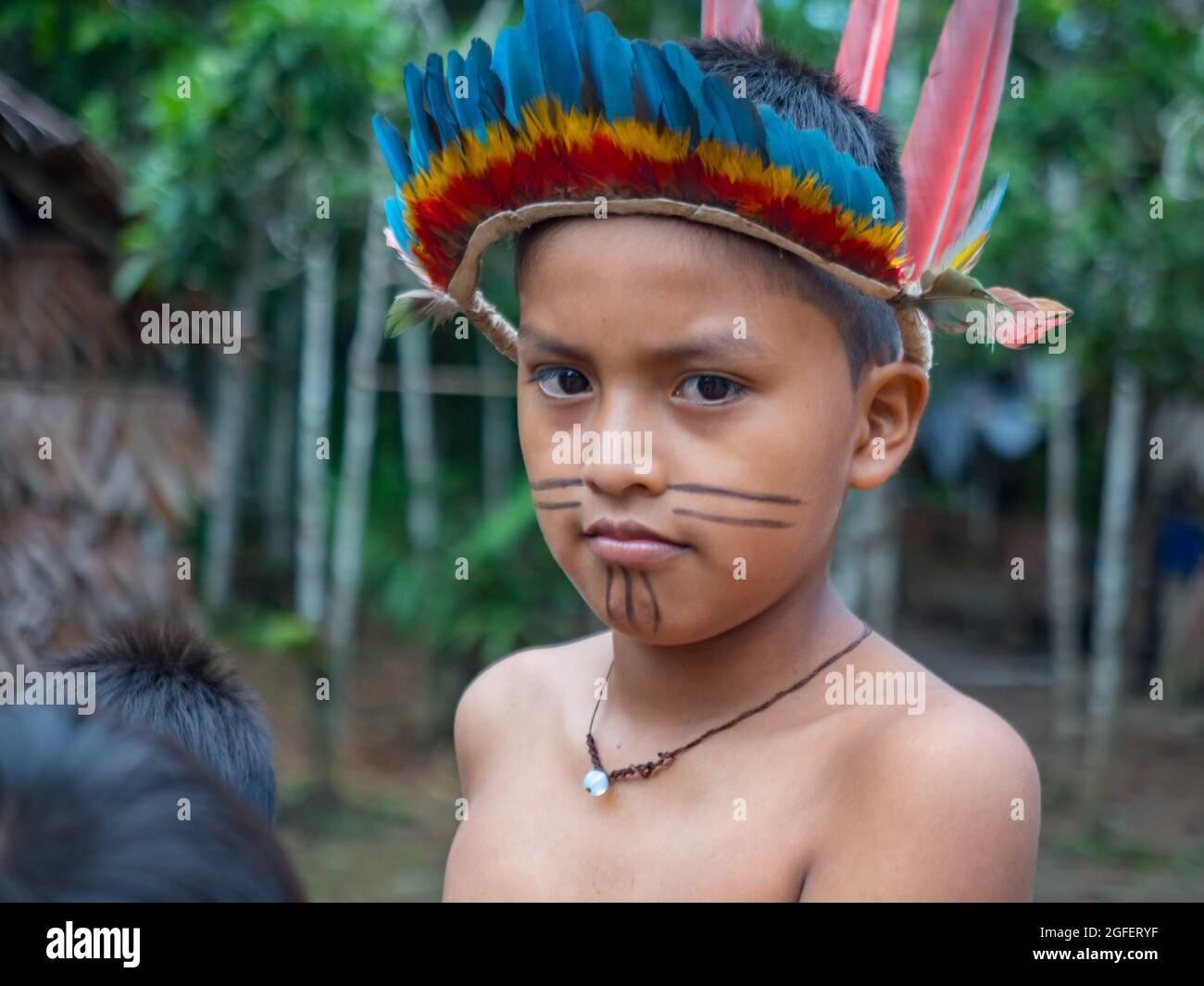 Iquitos, Peru - Dec 2019: Portrait of boy – an inhabitant of the Peru ...
