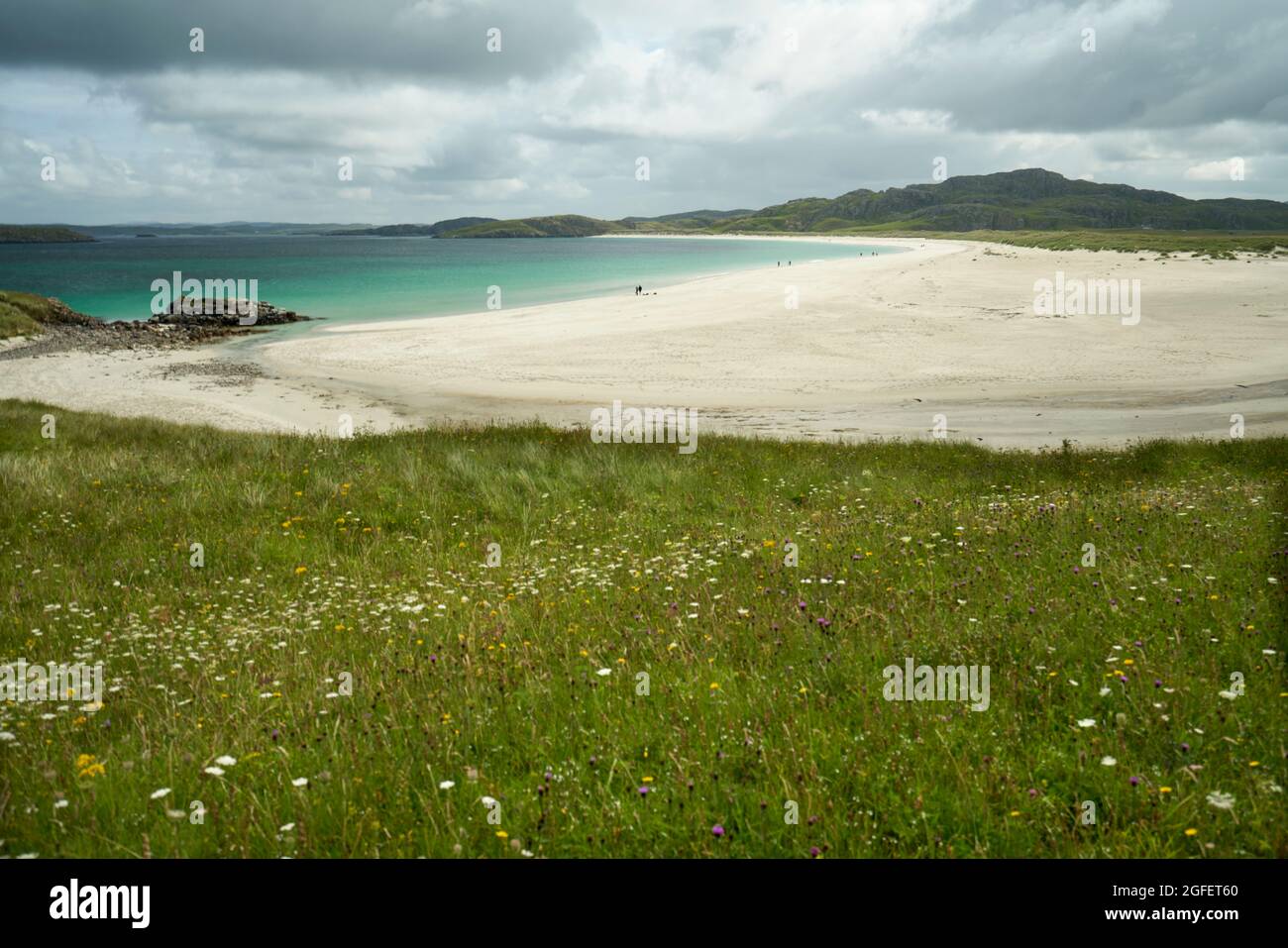 Reef beach (Traigh na Beirigh) on the west side of the Isle of Lewis ...