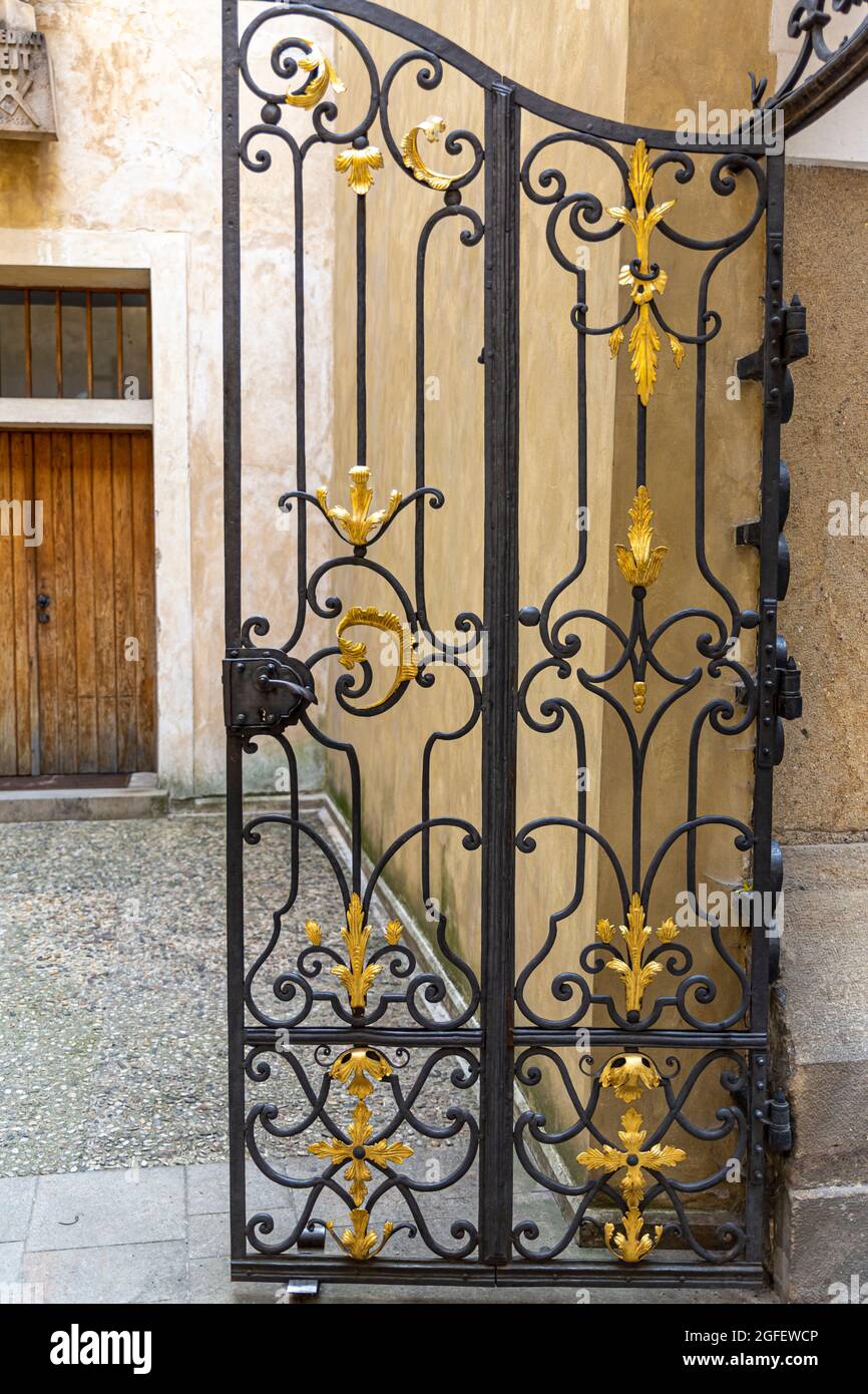 Open Wrought Iron Gates