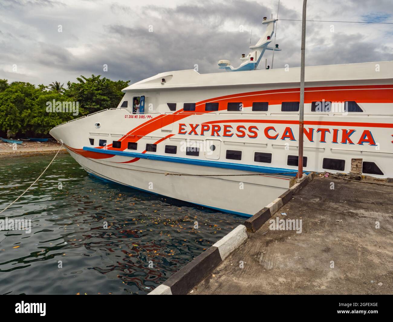 Seram Island, Indonesia - Feb 2018: A boat floating between the islands ...