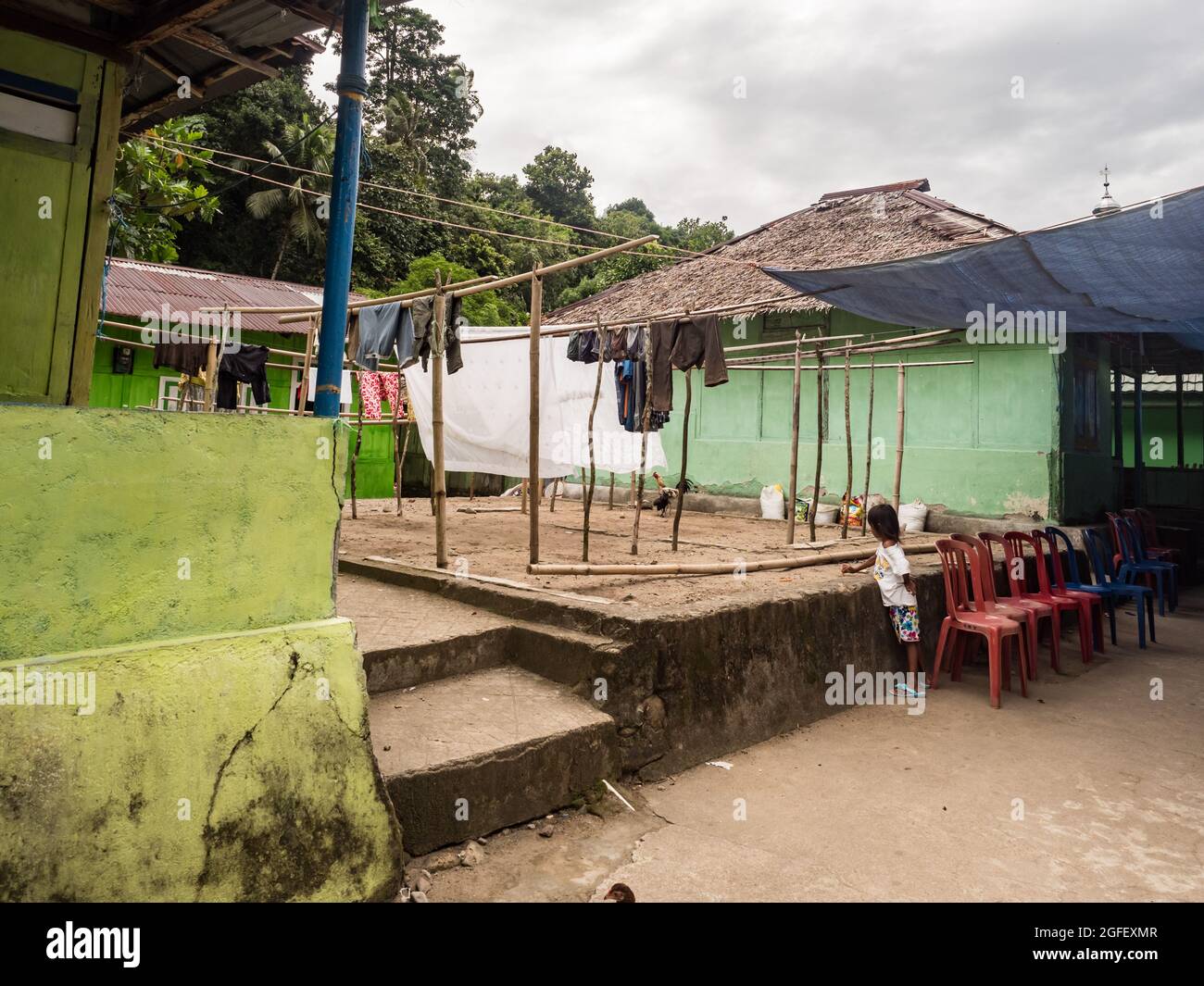Ambon Island, Indonesia - February 2018: Typical houses on Ambon Island ...