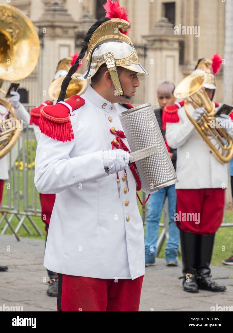 Lima, Peru - December 12, 2019: Guard of the Presidential Palace are ...