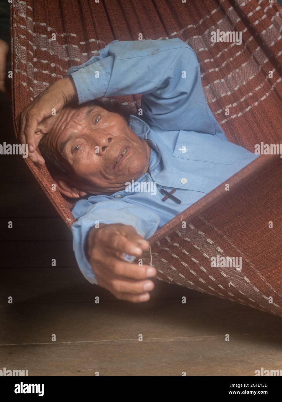 Indian old man on hammock hi-res stock photography and images - Alamy