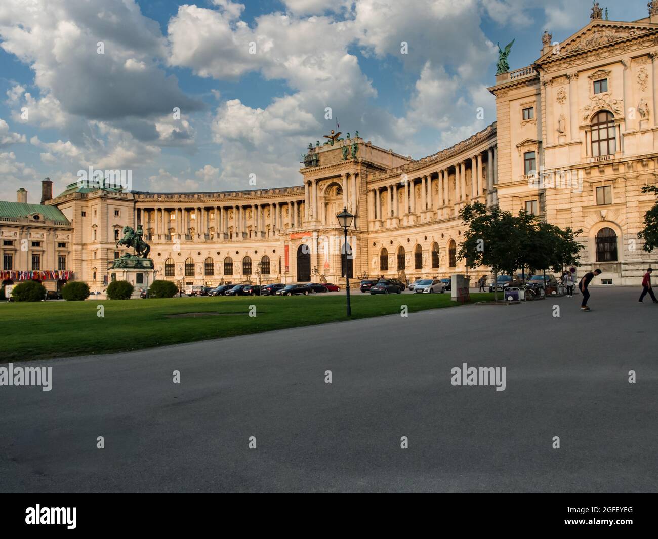 A statue into austrian national library hi-res stock photography and ...