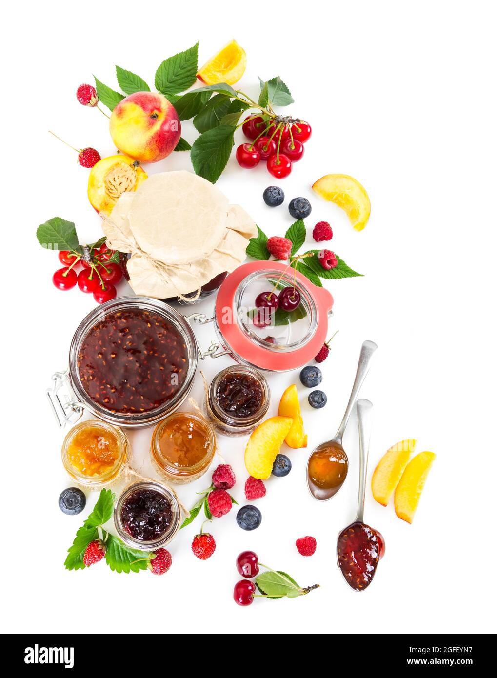 Tasty blueberry jam in Cut Out Stock Images & Pictures - Alamy