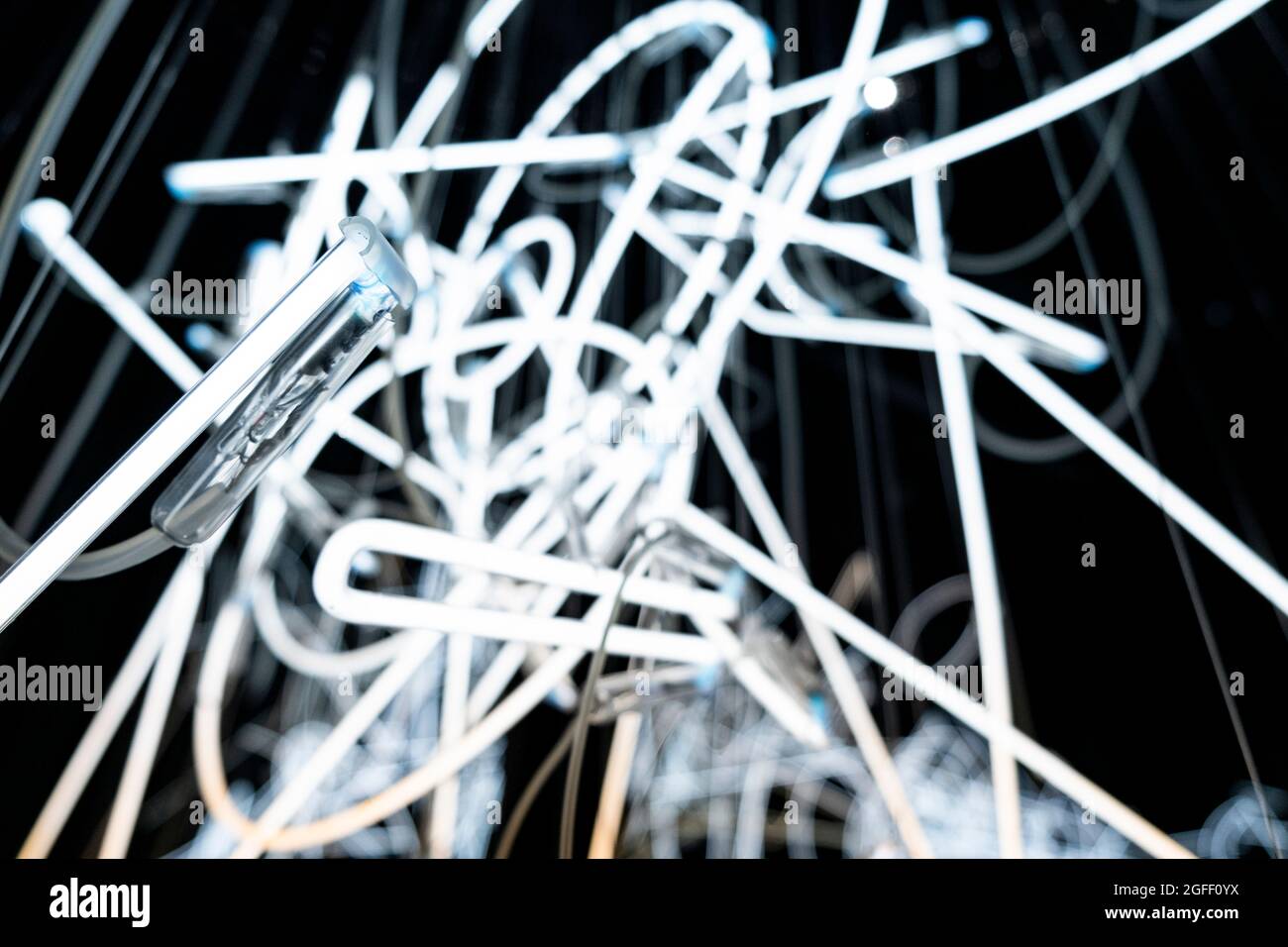 Installation with neon hi-res stock photography and images - Alamy