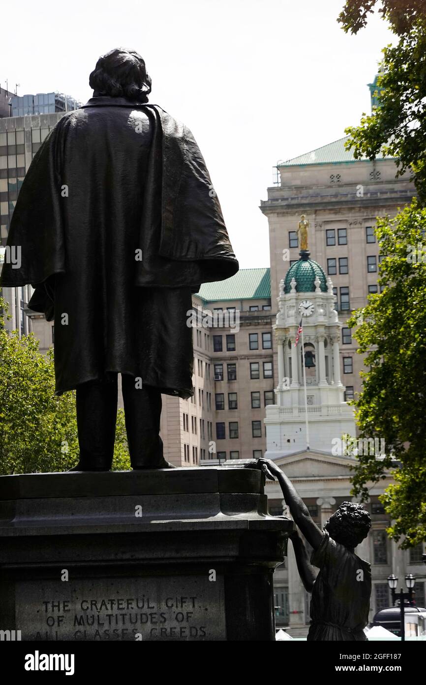 Henry Ward Beecher monument in downtown Brooklyn NYC Stock Photo - Alamy