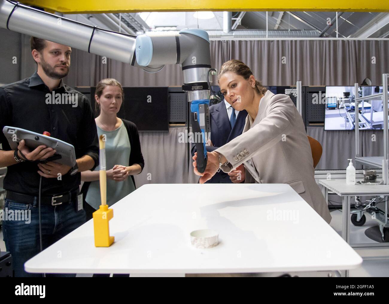 Crown Princess Victoria and Prince Daniel visit the Science Park Skövde ...
