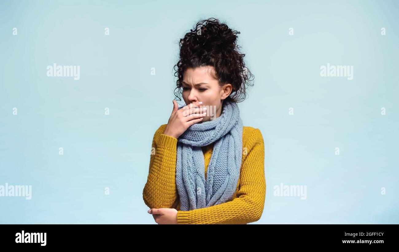Sick woman in sweater hi-res stock photography and images - Alamy