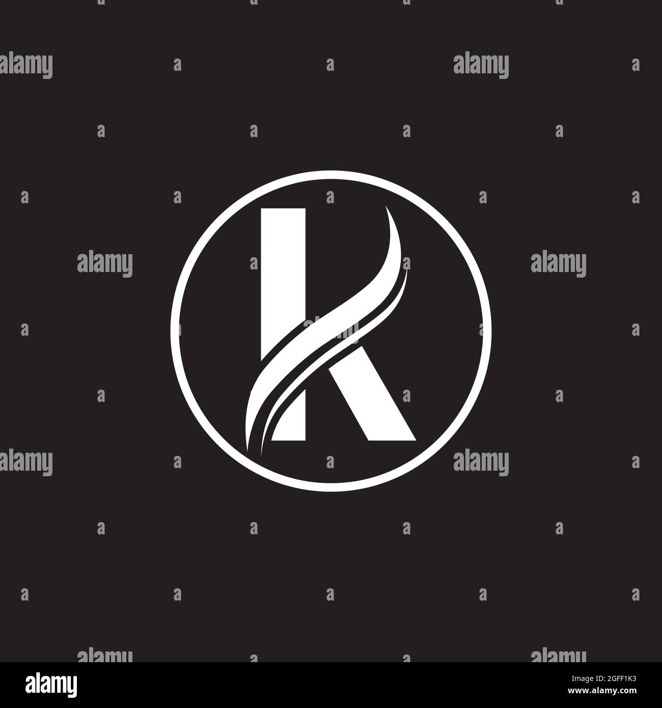 This is a creative letter K icon logo design Stock Vector Image & Art ...