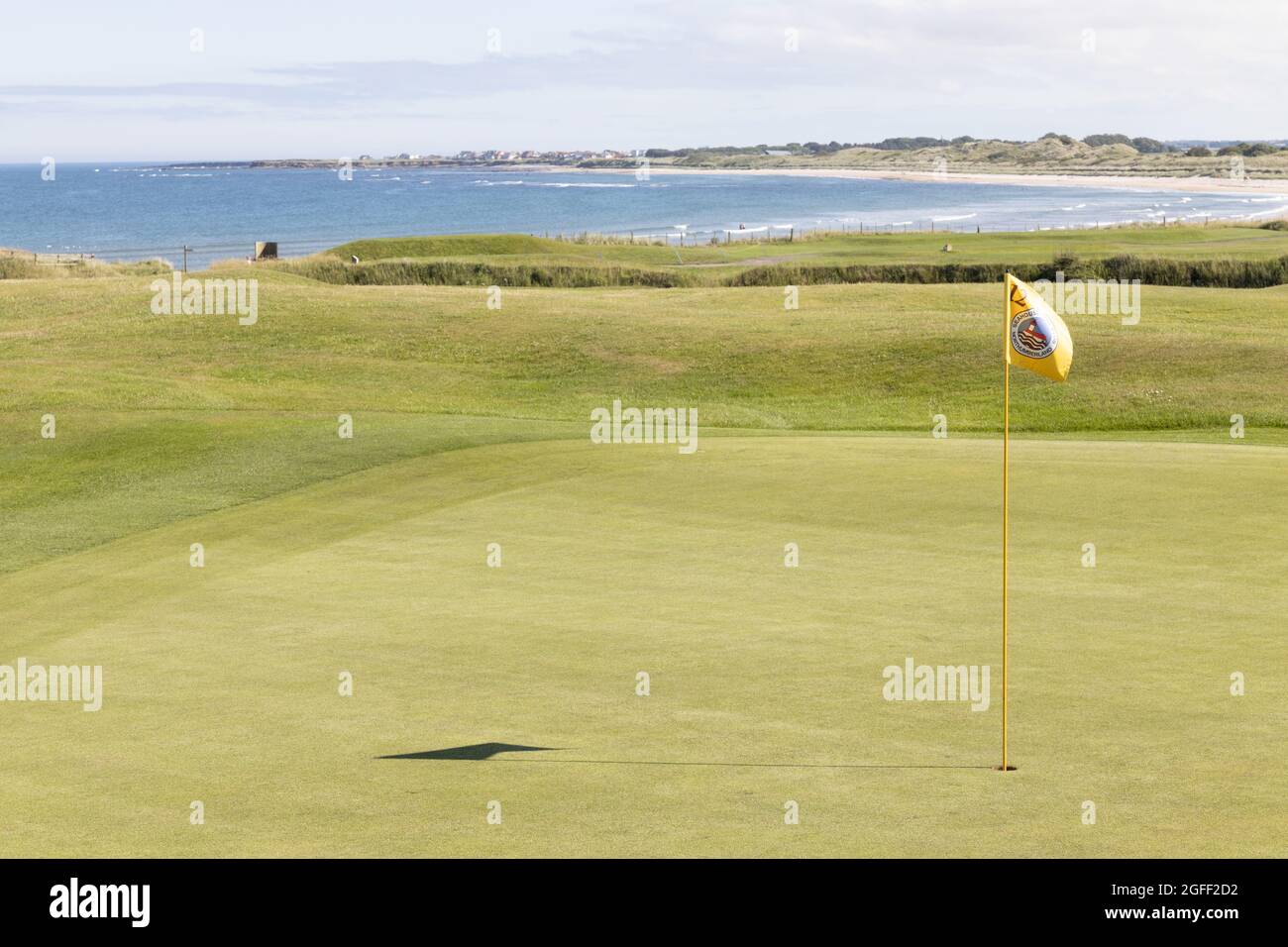 Seahouses Golf Course looking across to Beadnell, Northumberland ...