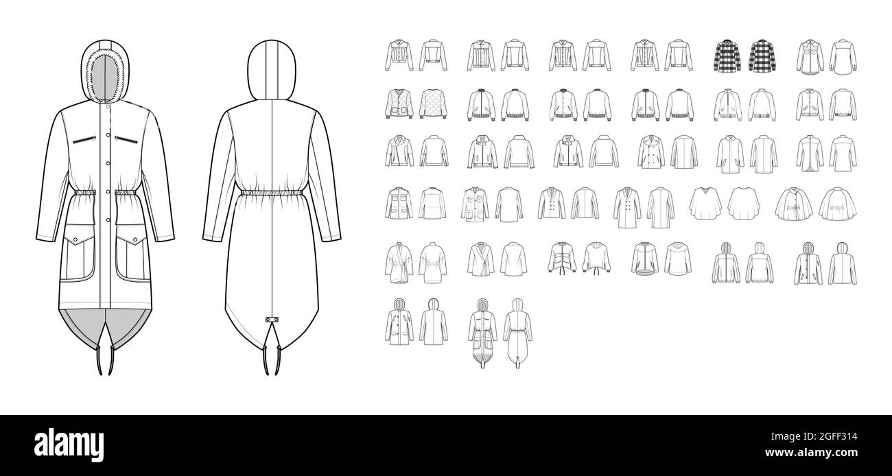 Thick wool coats Stock Vector Images - Alamy