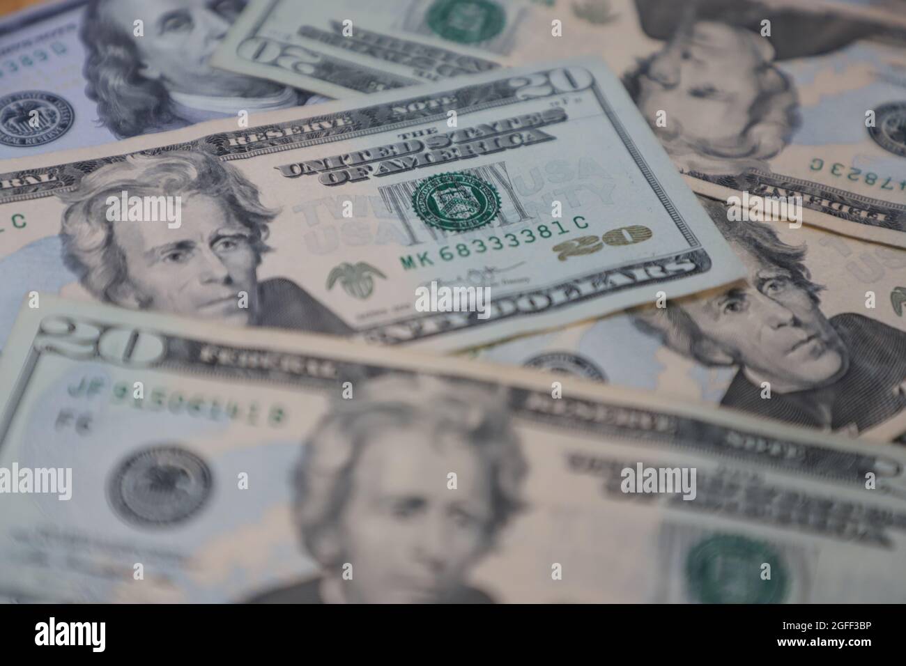 A collection of US bills (money Stock Photo - Alamy