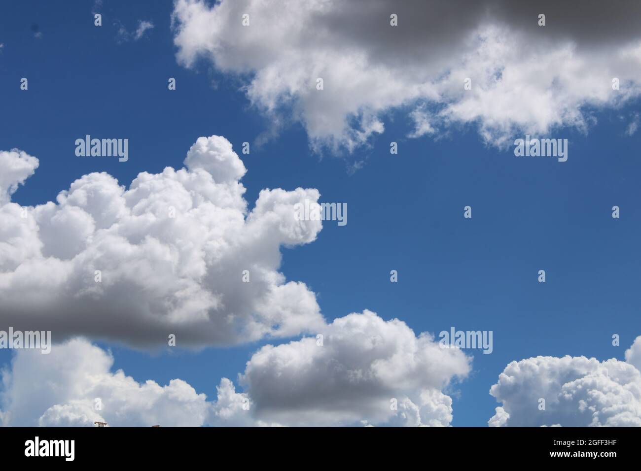 Blue sky with large clouds Stock Photo - Alamy