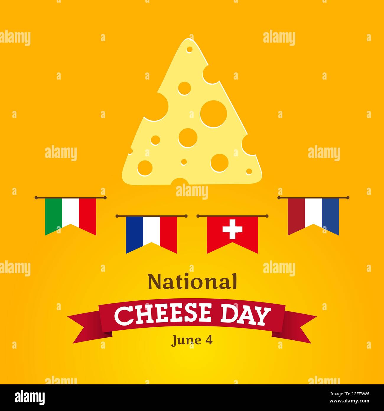 National Cheese Day on a yellow background Stock Vector Image & Art - Alamy
