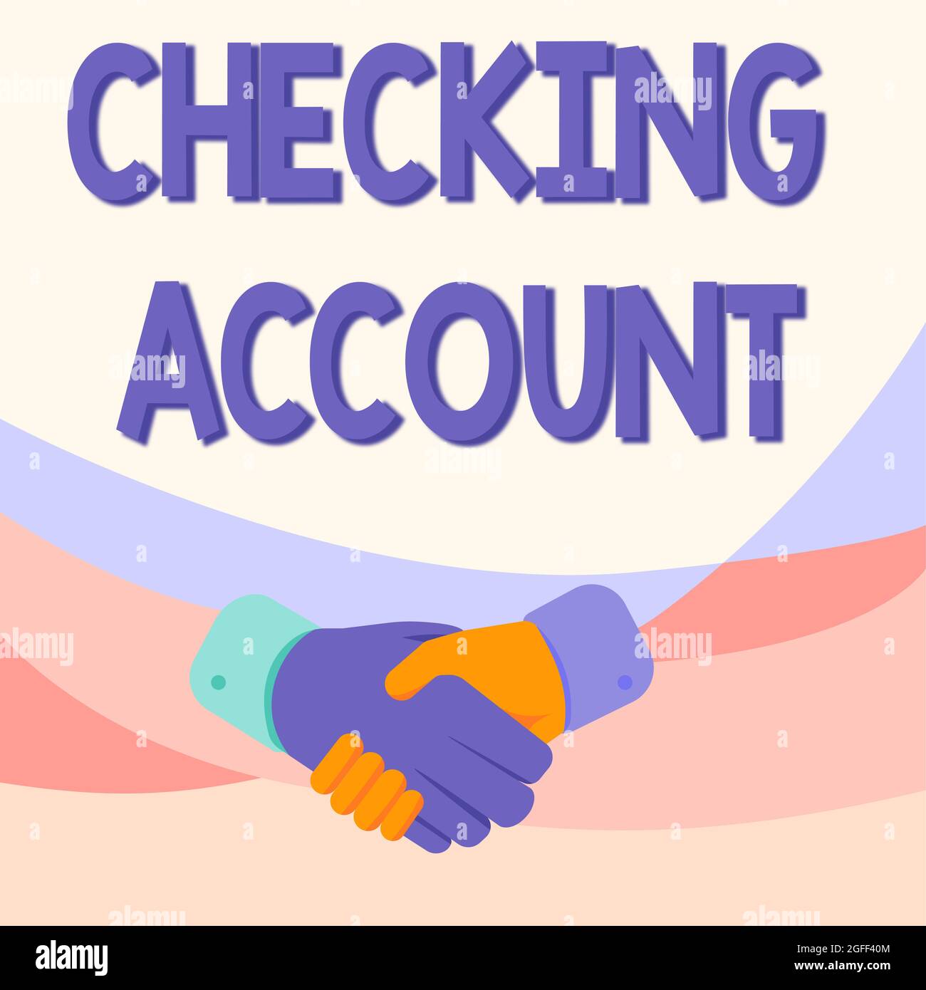 Text sign showing Checking Account. Concept meaning bank account that ...