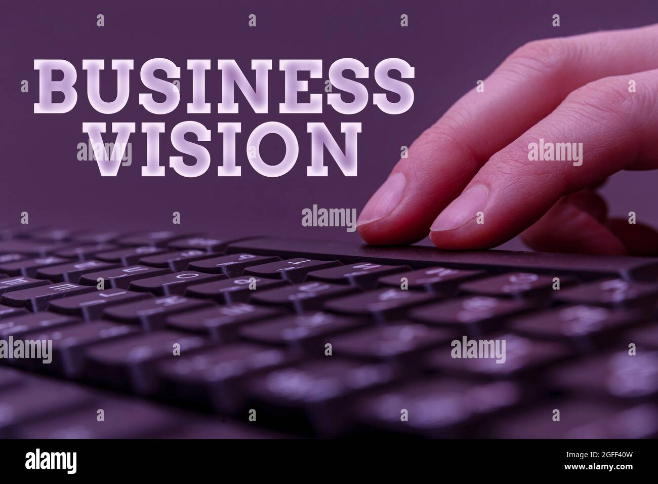 Hand writing sign Business Vision. Business idea description of what an ...