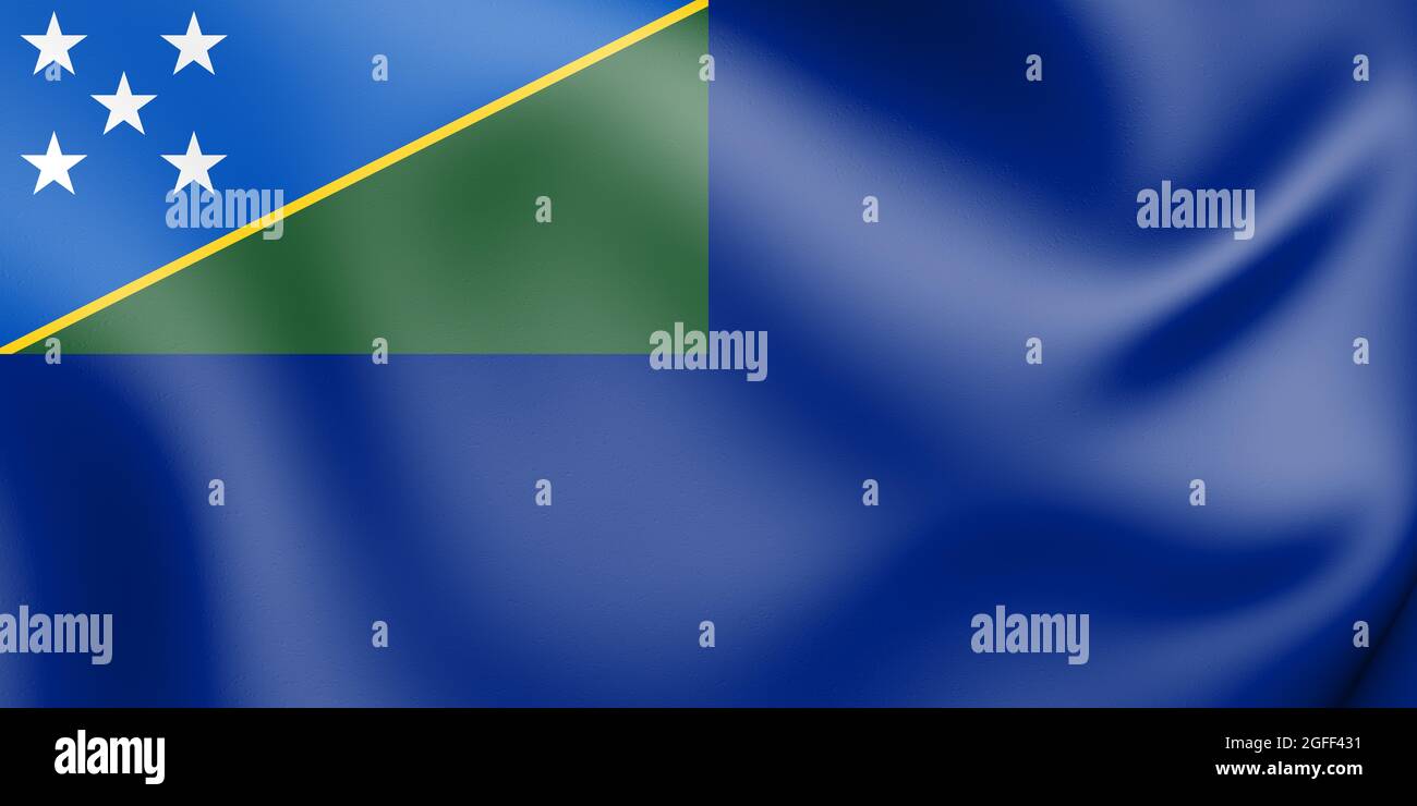 3D Government Ensign of the Solomon Islands. 3D Illustration Stock ...