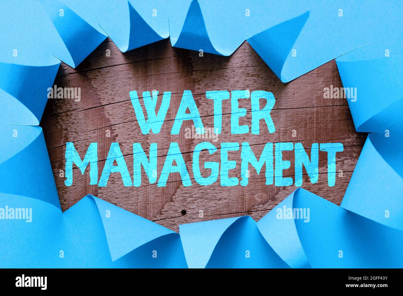 Conceptual display Water Management. Business idea optimum use of water ...