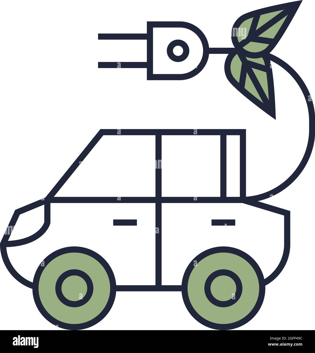 ecology electric car Stock Vector Image & Art - Alamy