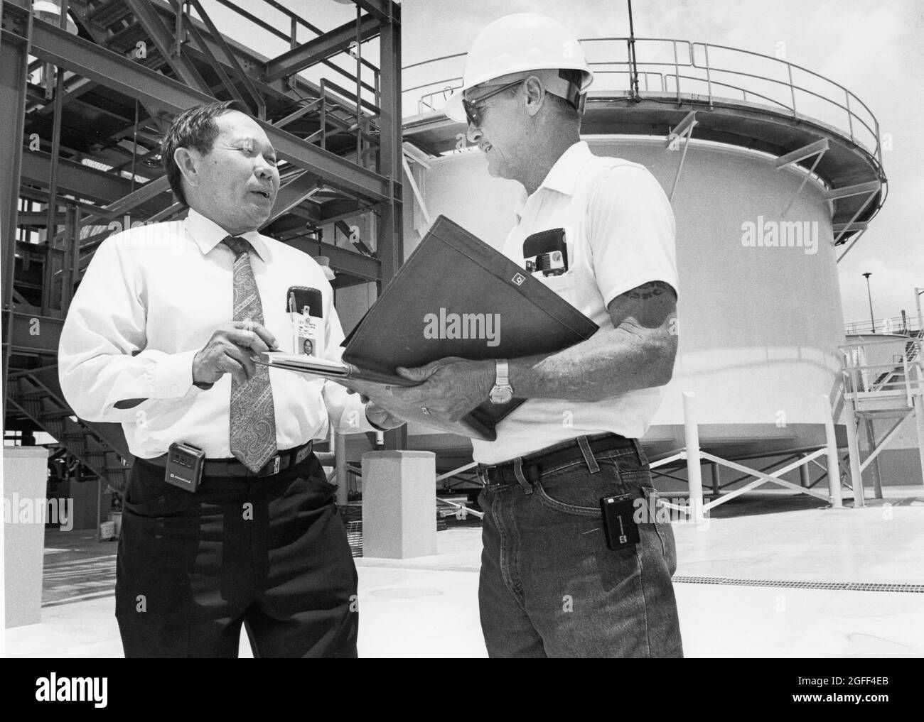 Engineer wearing hard hat on plant site hi-res stock photography and ...