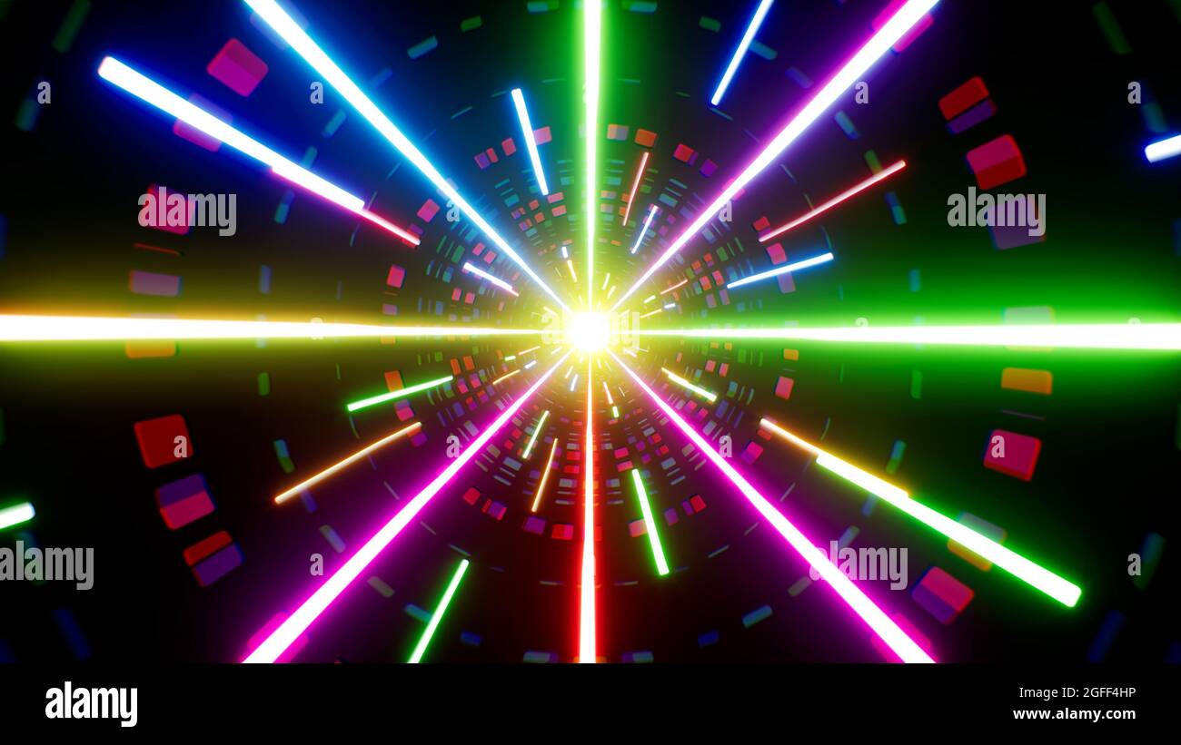 Glowing Colorful Light Rays Art Event Background Stock Photo - Alamy