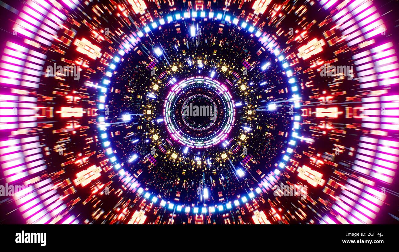 Colorful Mechanical Technology Textured Tunnel Background Stock Photo ...