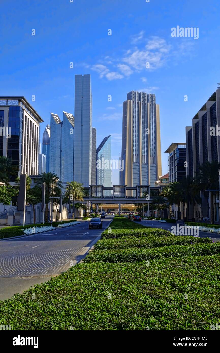 Cityscape of Dubai with modern futuristic architecture , United Arab ...