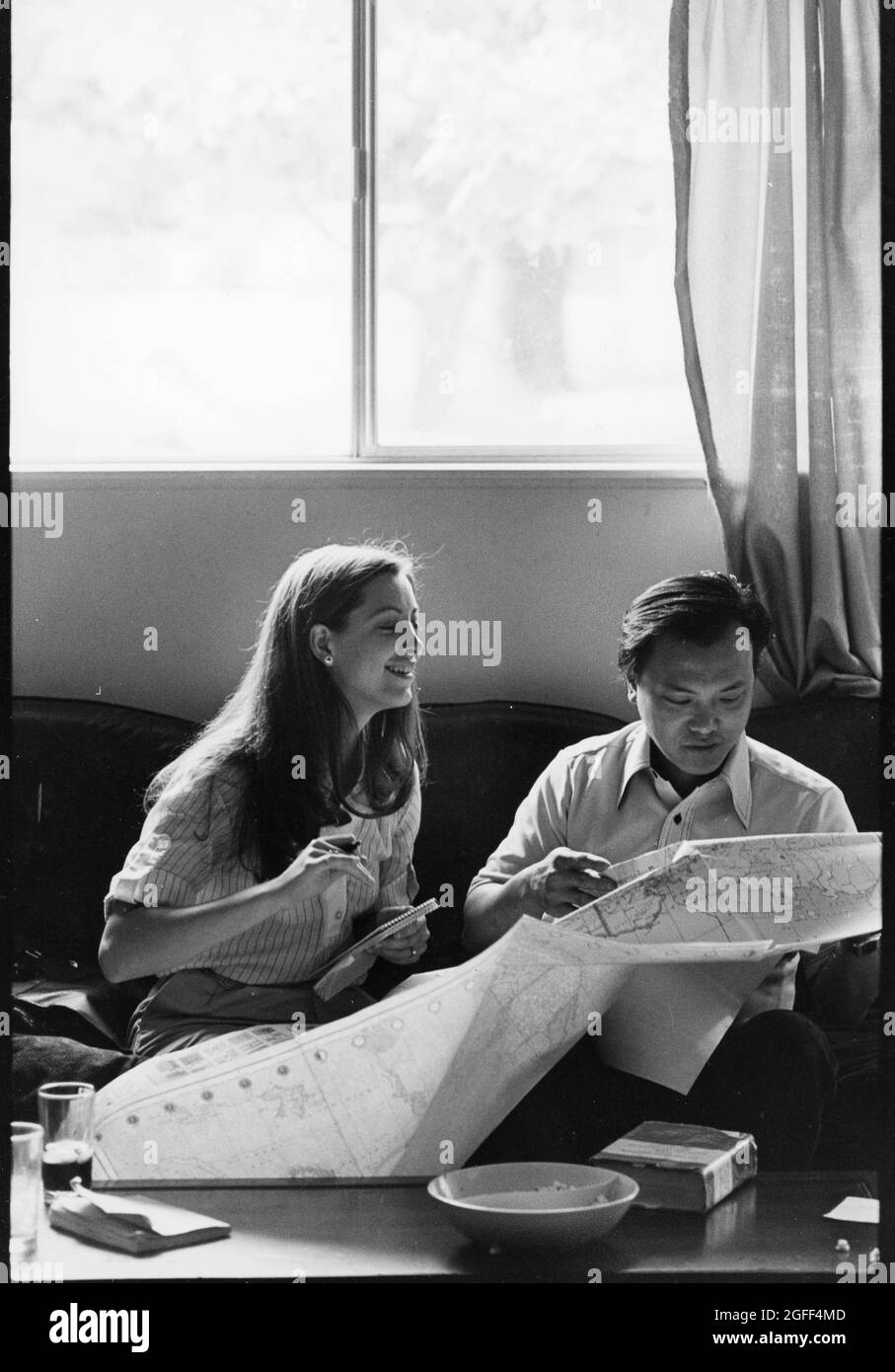 Austin Texas USA, circa 1984: Young female newspaper reporter ...