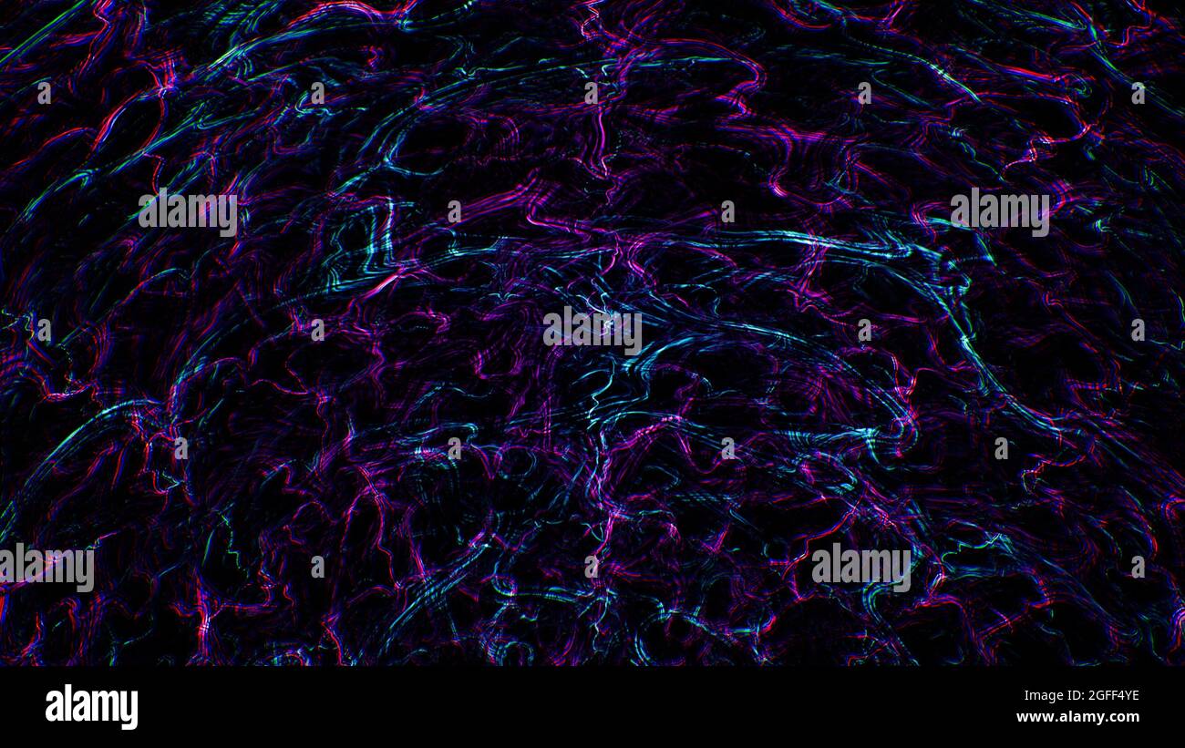 Grunge Style Neon Color Smoke Concept Distorted Line Pattern Art ...