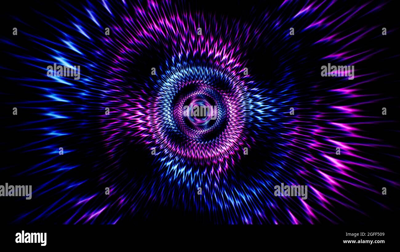 Glowing Neon Color Rotating Spiral Wheel Shape Effect Background Stock ...