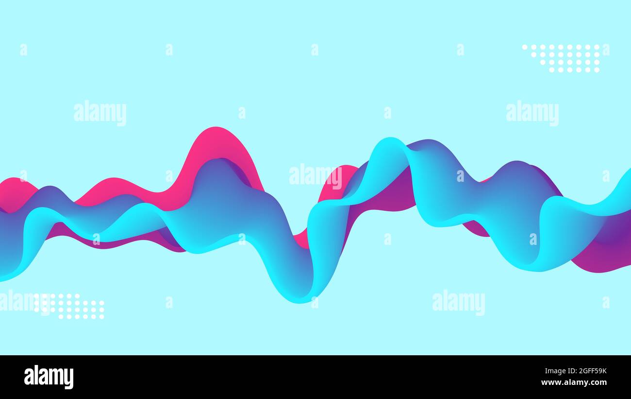 Vector color wave dynamic flow background design . Abstract wavy ...