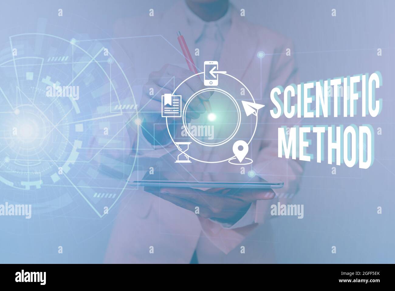 Sign displaying Scientific Method. Concept meaning method of procedure ...