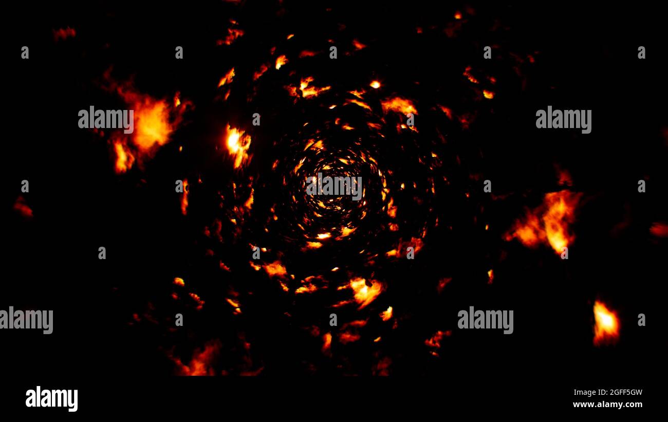 Burning Spiral Fire Particles Effect Stock Photo - Alamy